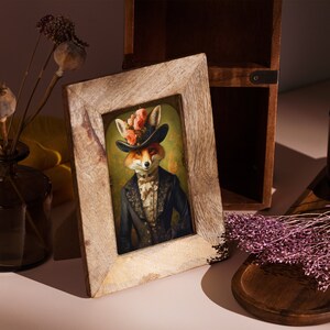 Victorian Fox Vintage Wall Decor Print - Etsy