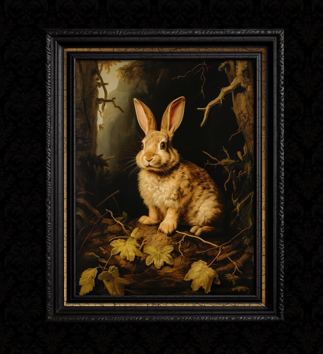 Rabbit Art Cottagecore Wall Art Print - Etsy