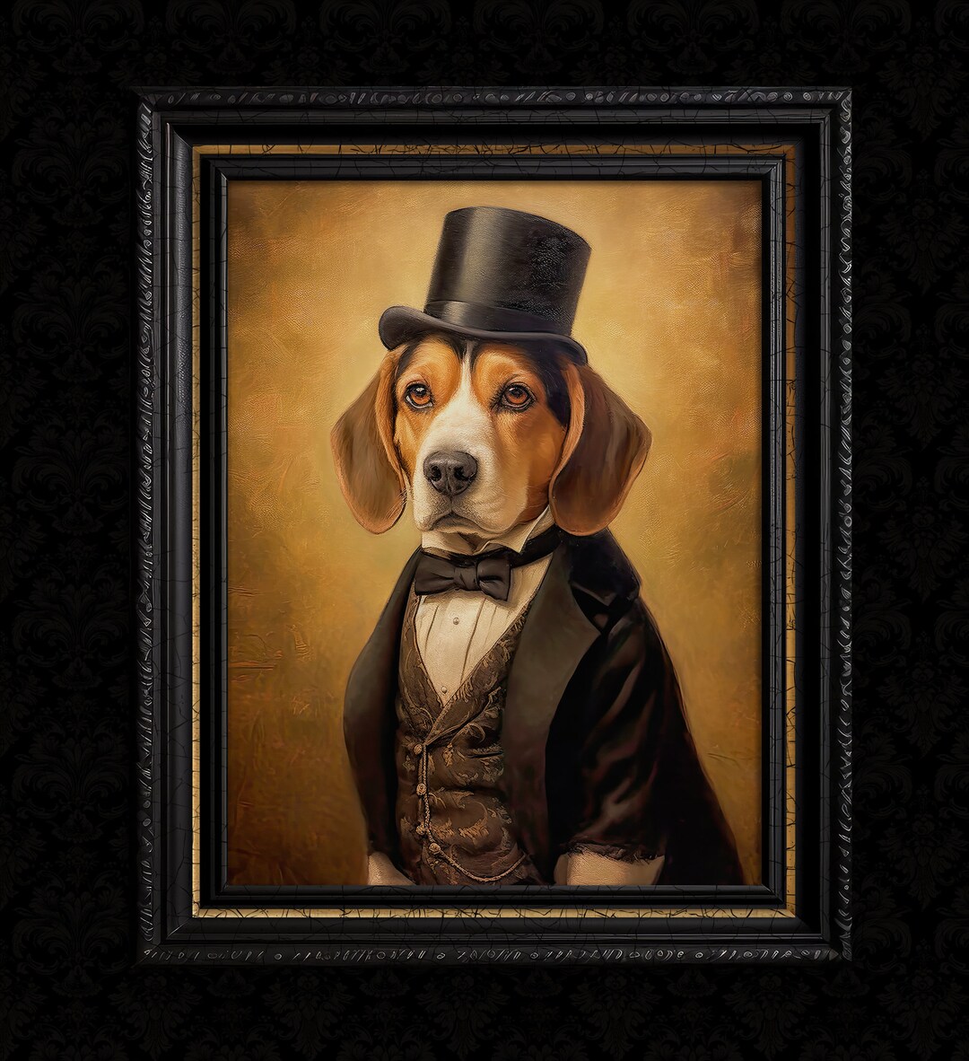 Victorian Beagle Vintage Wall Decor Print - Etsy