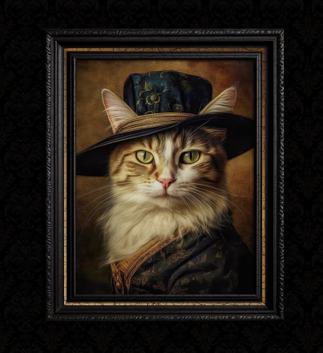 Flemish Renaissance Cat Painting Wall Decor Print - Etsy