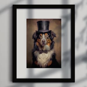 Victorian Australian Shepherd Vintage Wall Art Print - Etsy