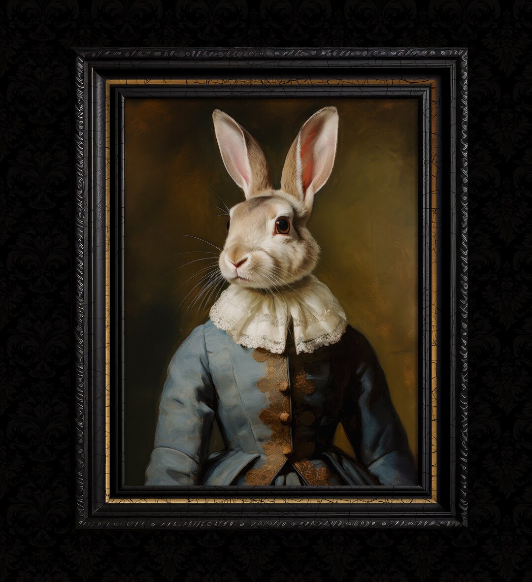 Victorian Rabbit Art Fantasy Portrait Print - Etsy
