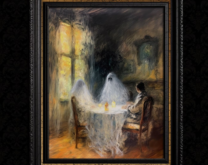 Vintage Ghost Poster, Ghost Wall Art, Ghost Print, Ghost Wall Decor ...