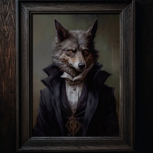 Werewolf Decor Victorian Wolf Print - Etsy