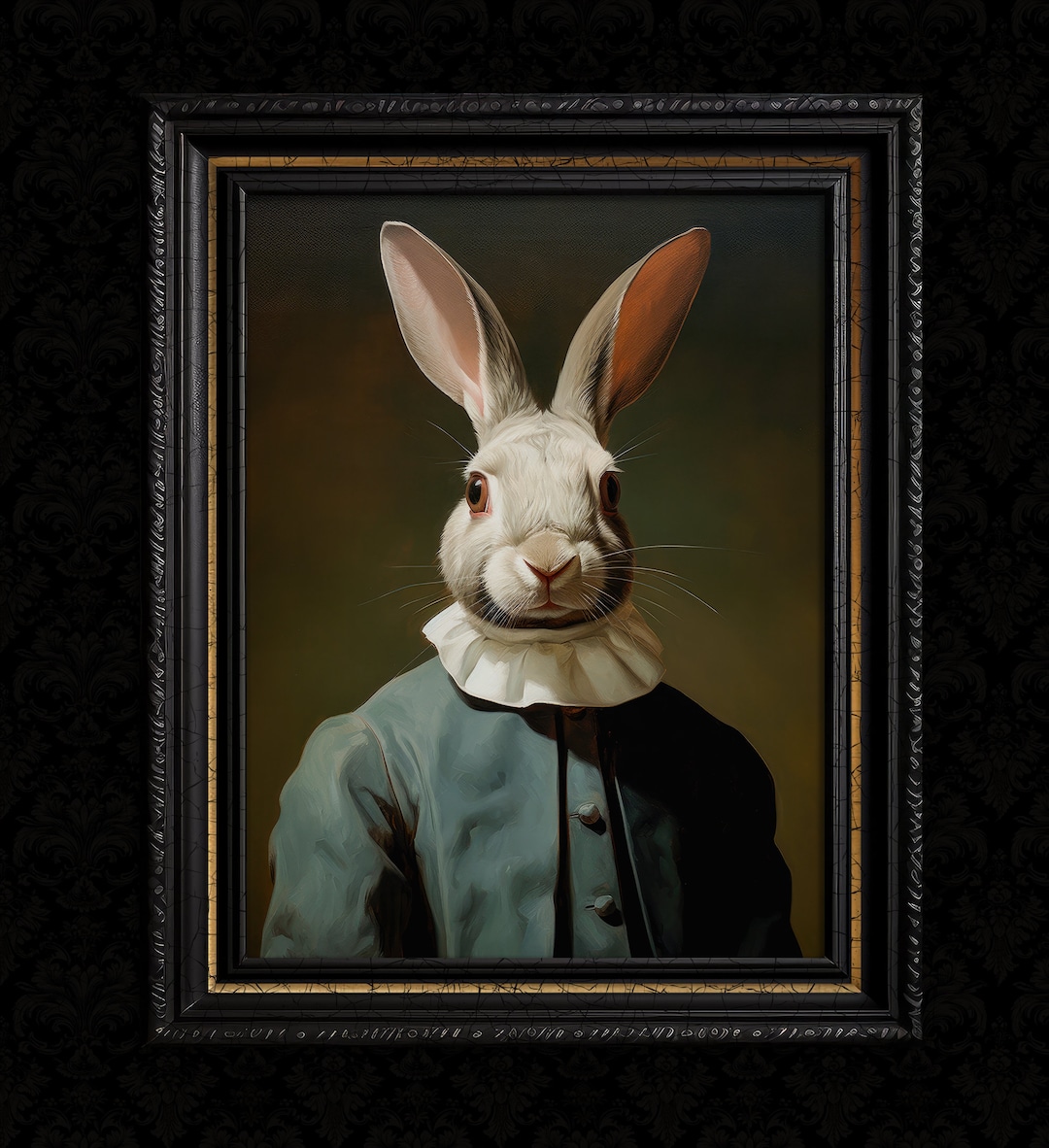 Victorian Rabbit Art Fantasy Portrait Print - Etsy