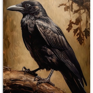 Gothic Raven Wall Art Print - Etsy