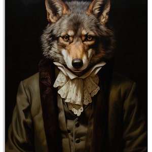Wolf Art Print Fantasy Animal Portrait - Etsy