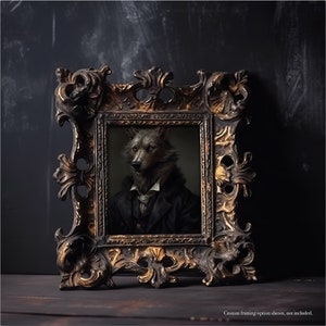 Werewolf Decor Victorian Wolf Wall Art Print - Etsy