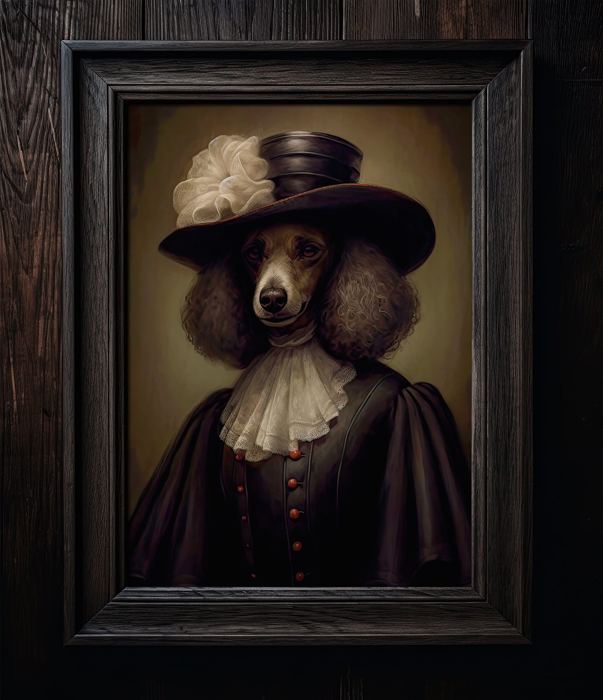 Victorian Poodle Vintage Wall Decor Print - Etsy