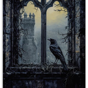 Goth Decor Raven Gothic Wall Art Print - Etsy
