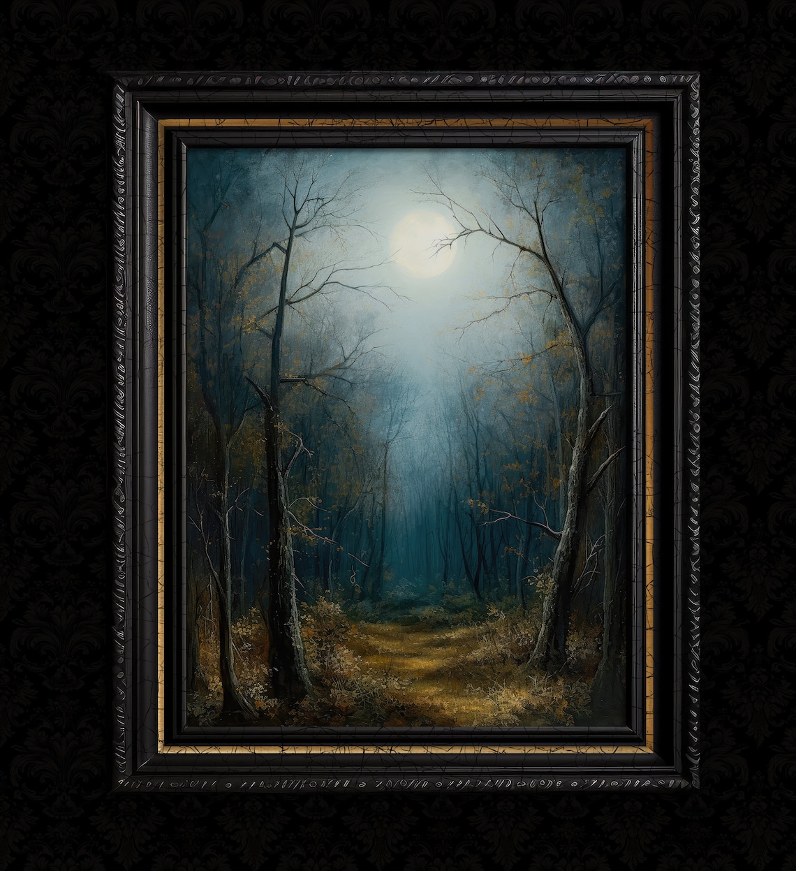 Goth Decor Dark Forest Wall Art Print - Etsy