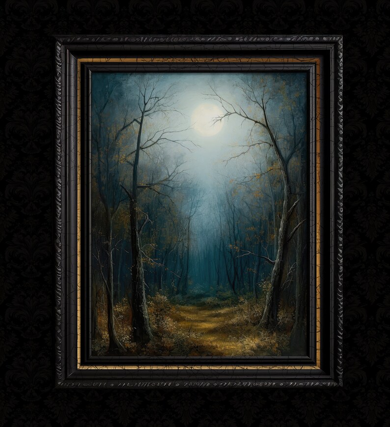 Goth Decor Dark Forest Wall Art Print - Etsy