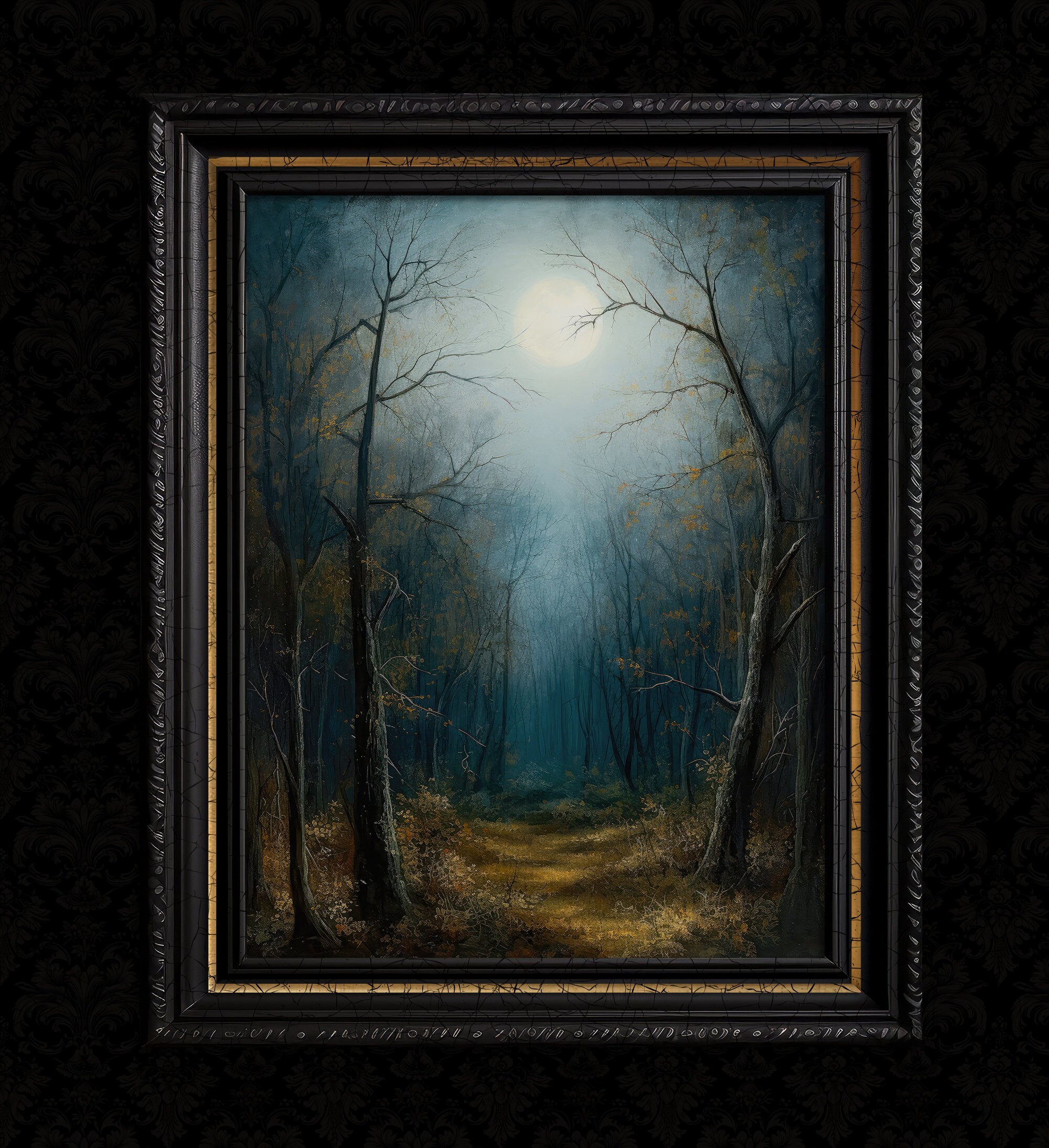 Goth Decor Dark Forest Wall Art Print - Etsy