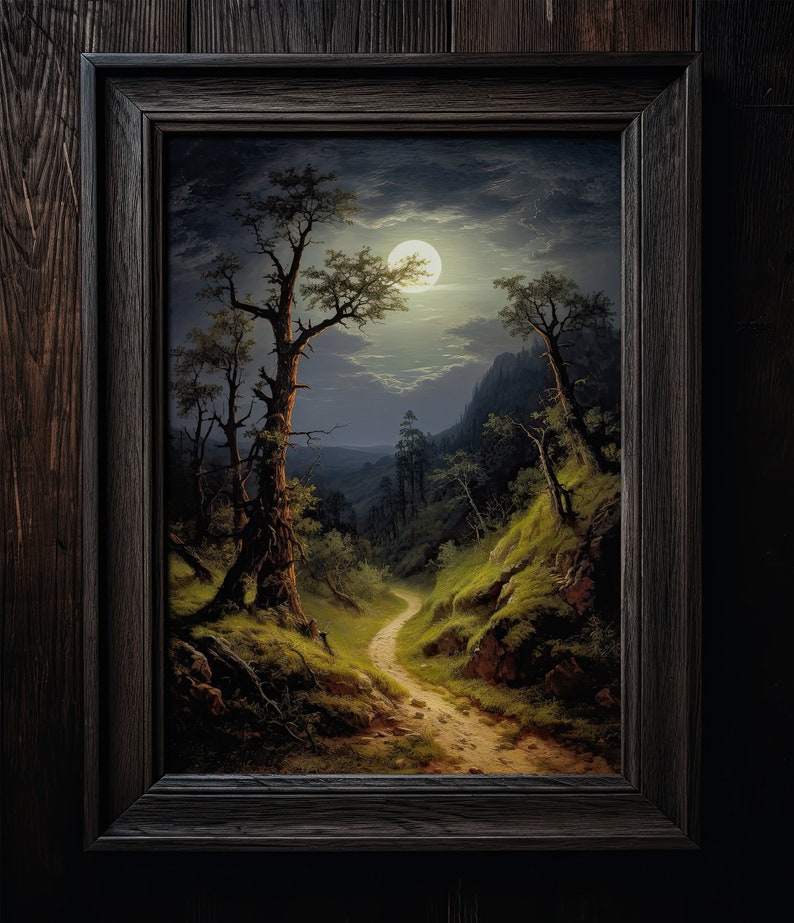 Goth Decor Dark Forest Wall Art Print - Etsy