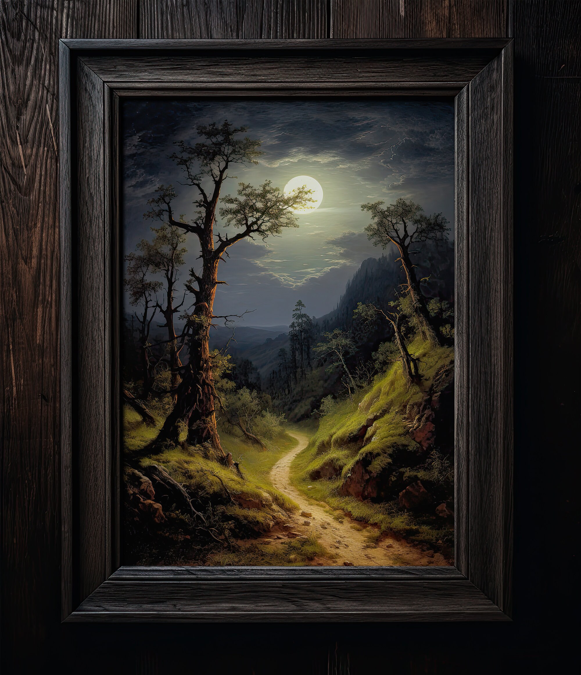Goth Decor Dark Forest Wall Art Print - Etsy