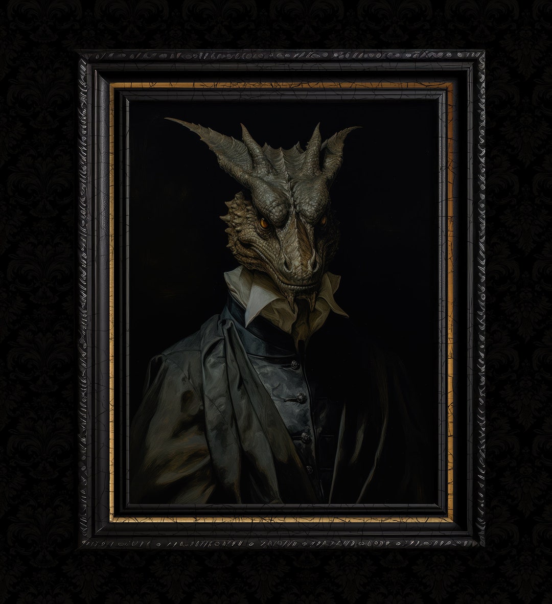 Dragon Art - Victorian Portrait Fantasy Decor Print - Etsy