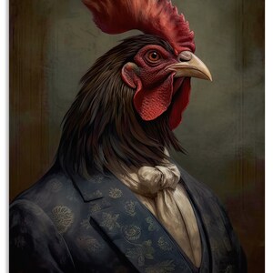 Victorian Chicken Vintage Wall Art Print - Etsy