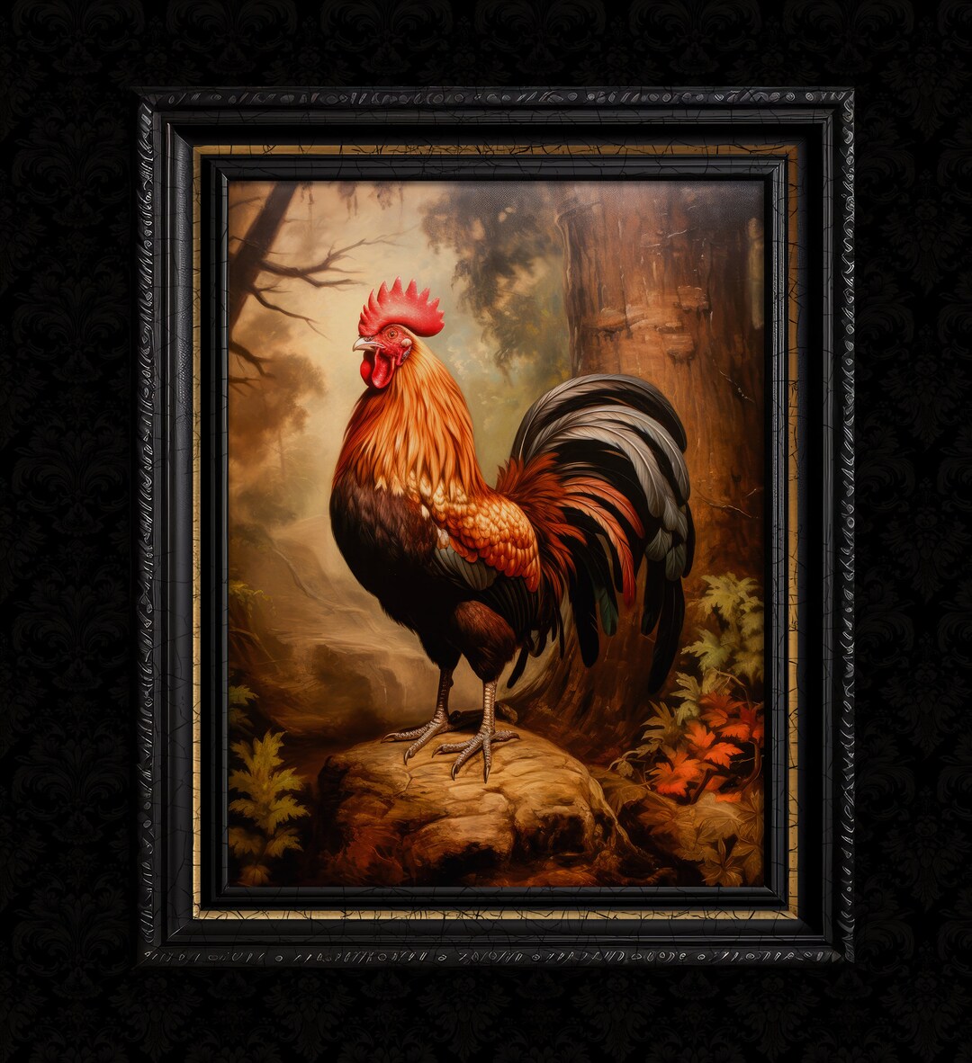 Rooster Art Print Chicken Decor - Etsy