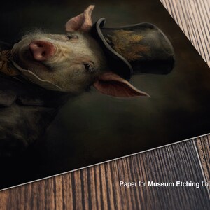 Victorian Pig Print - Etsy