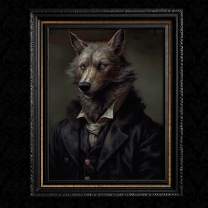 Werewolf Decor Victorian Wolf Wall Art Print - Etsy