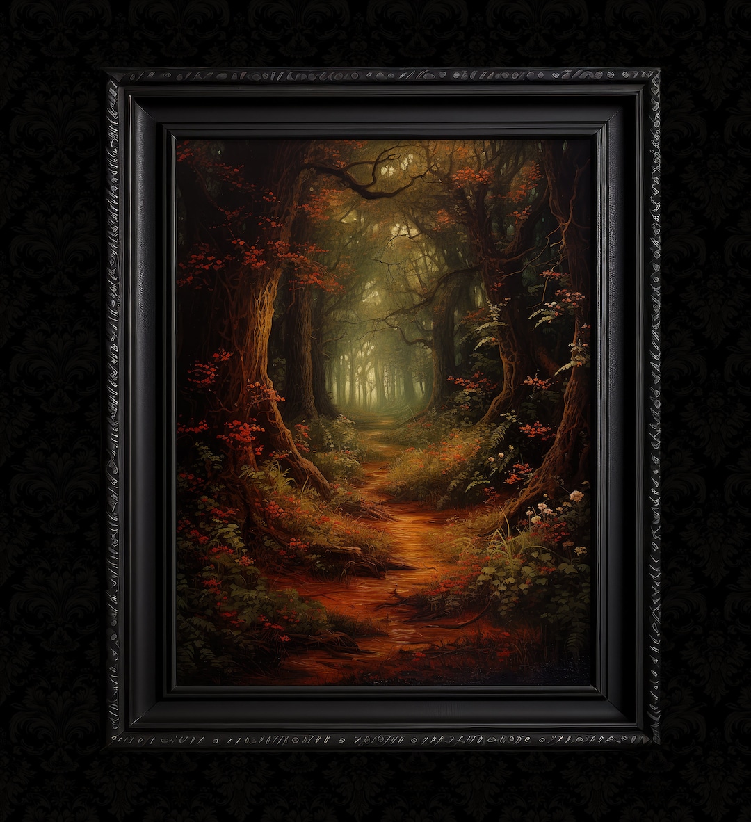 Goth Decor Dark Forest Wall Art Print - Etsy