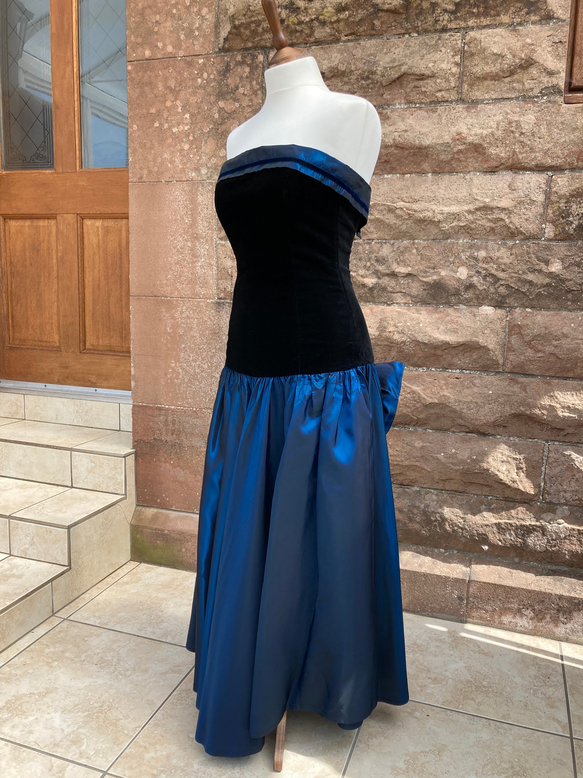 Beautiful Laura Ashley Evening Dress Velvet and Taffeta - Etsy