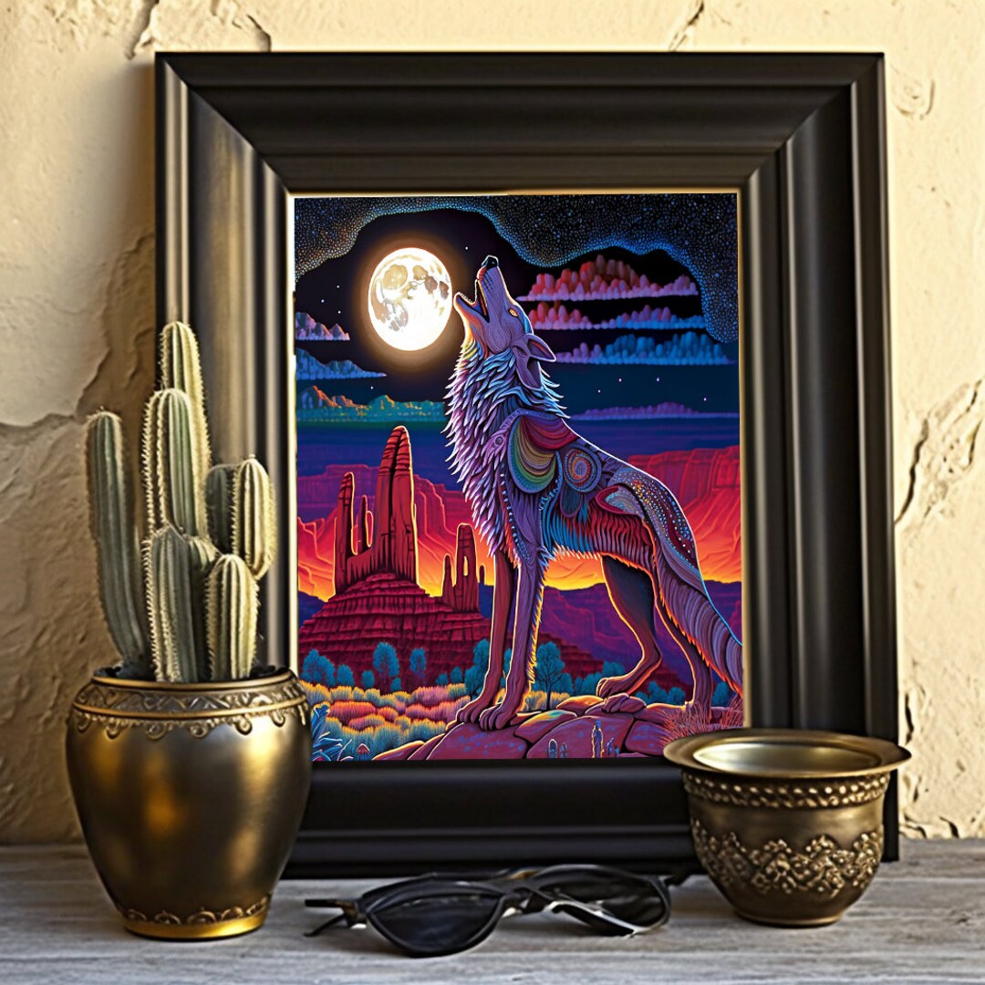 Cosmic Coyote - Fine Art Print - Etsy