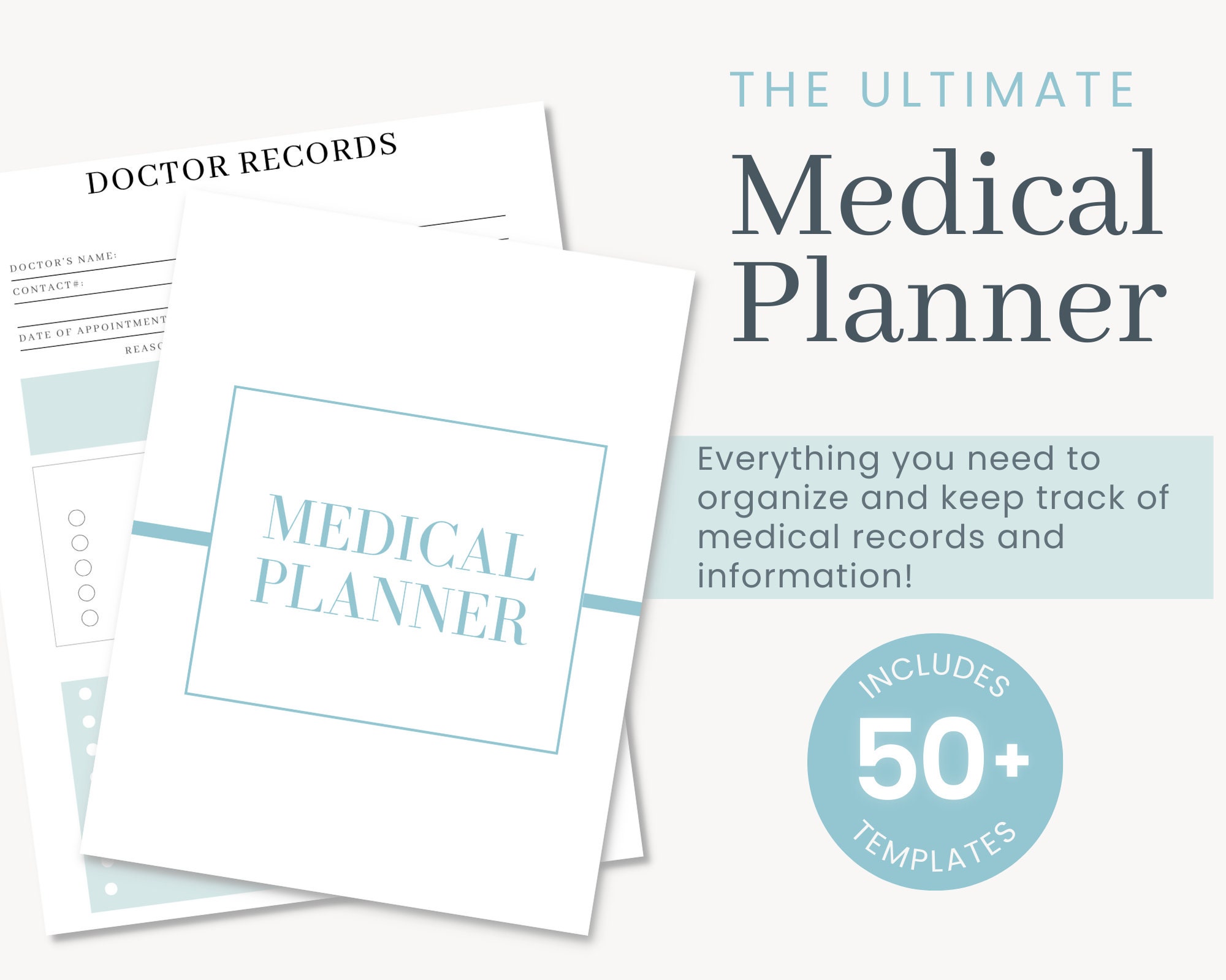 Medical Planner/ Healthcare Organizer/ Medical History Tracker - Etsy