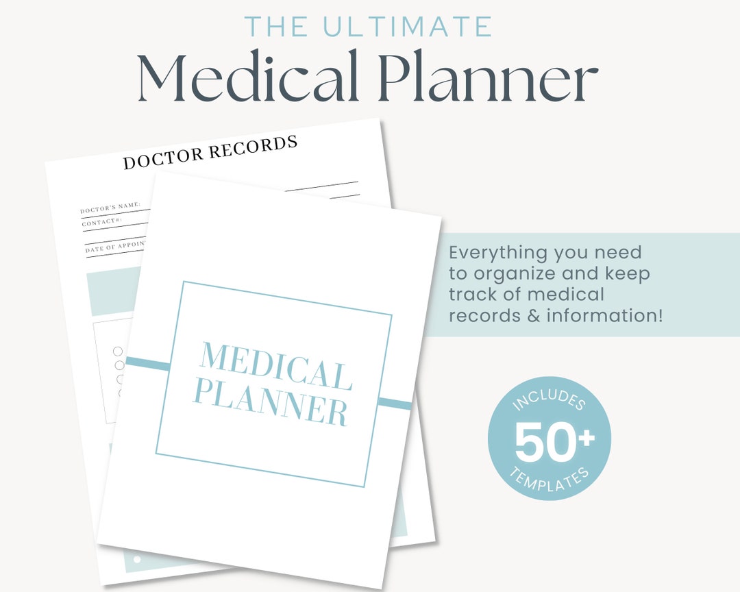 Medical Planner/ Healthcare Organizer/ Medical History Tracker ...