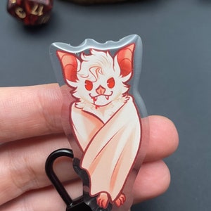 Batstarion Bat Astarion Keychain Charm - Vampire Bat Baldur’s Gate 3 ...
