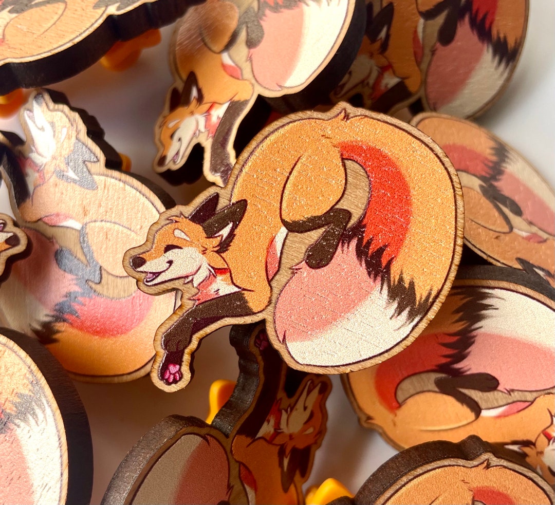 Fox Jump Wooden Pin Jumping Fox - Etsy