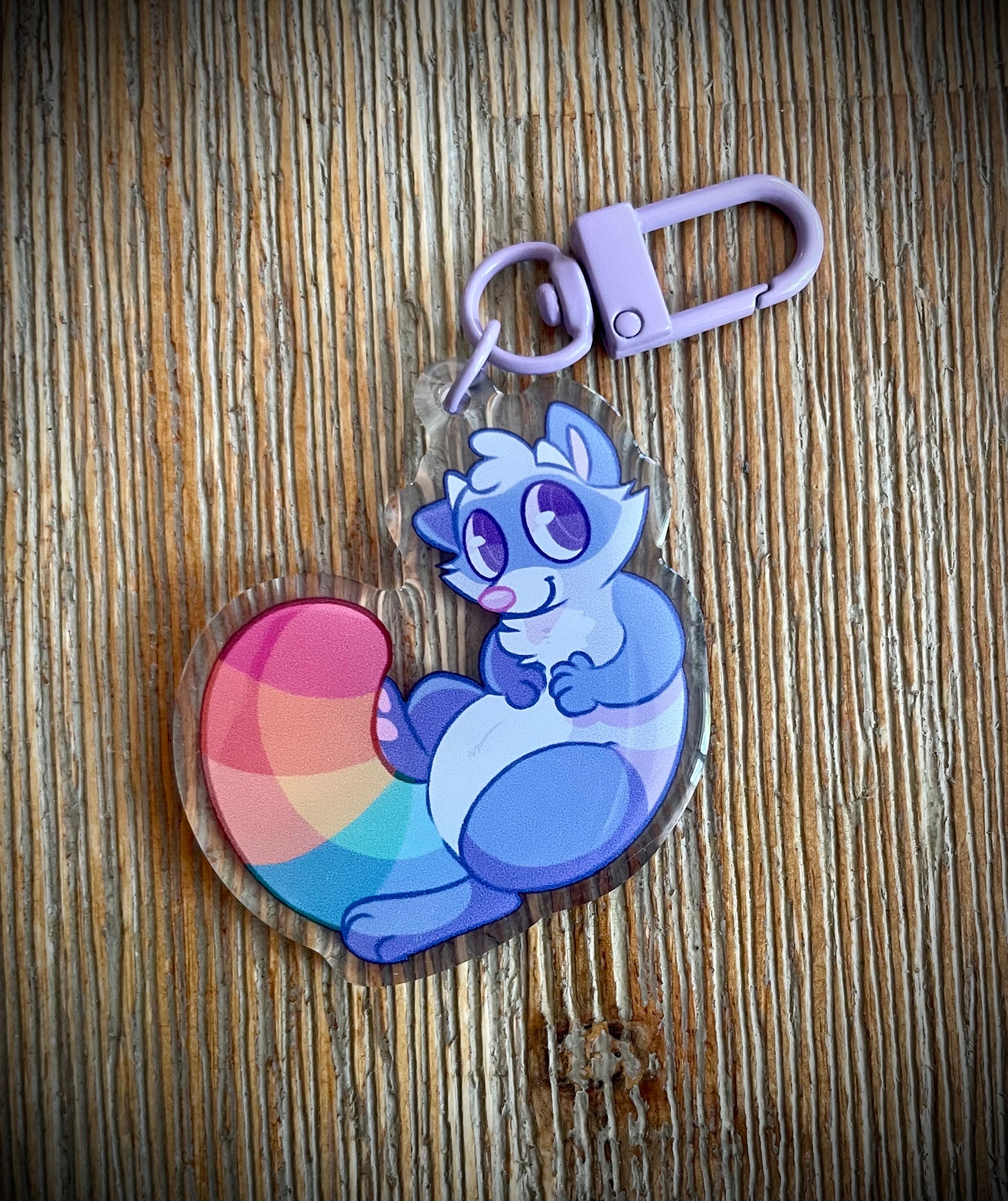 Pride Raccoon Keychain Charm LGBTQ Rainbow Gay Trans Bi - Etsy