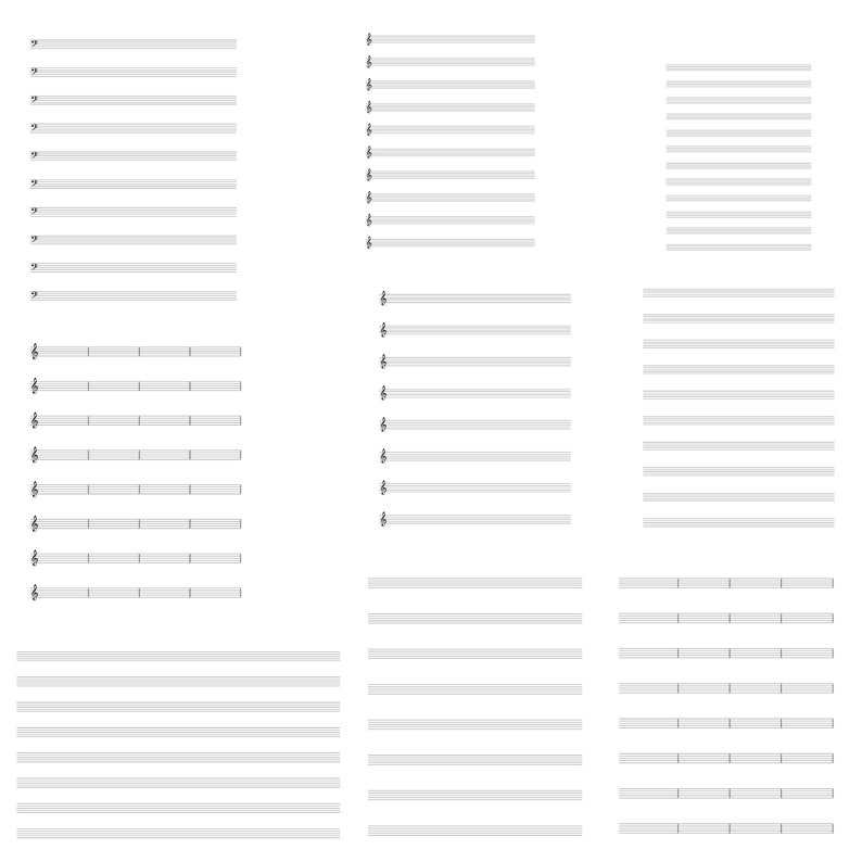 Print On Music Sheet Printable Sheet Music For Letter Etsy Print On Music Sheet Printable Sheet Music For Letter Etsy