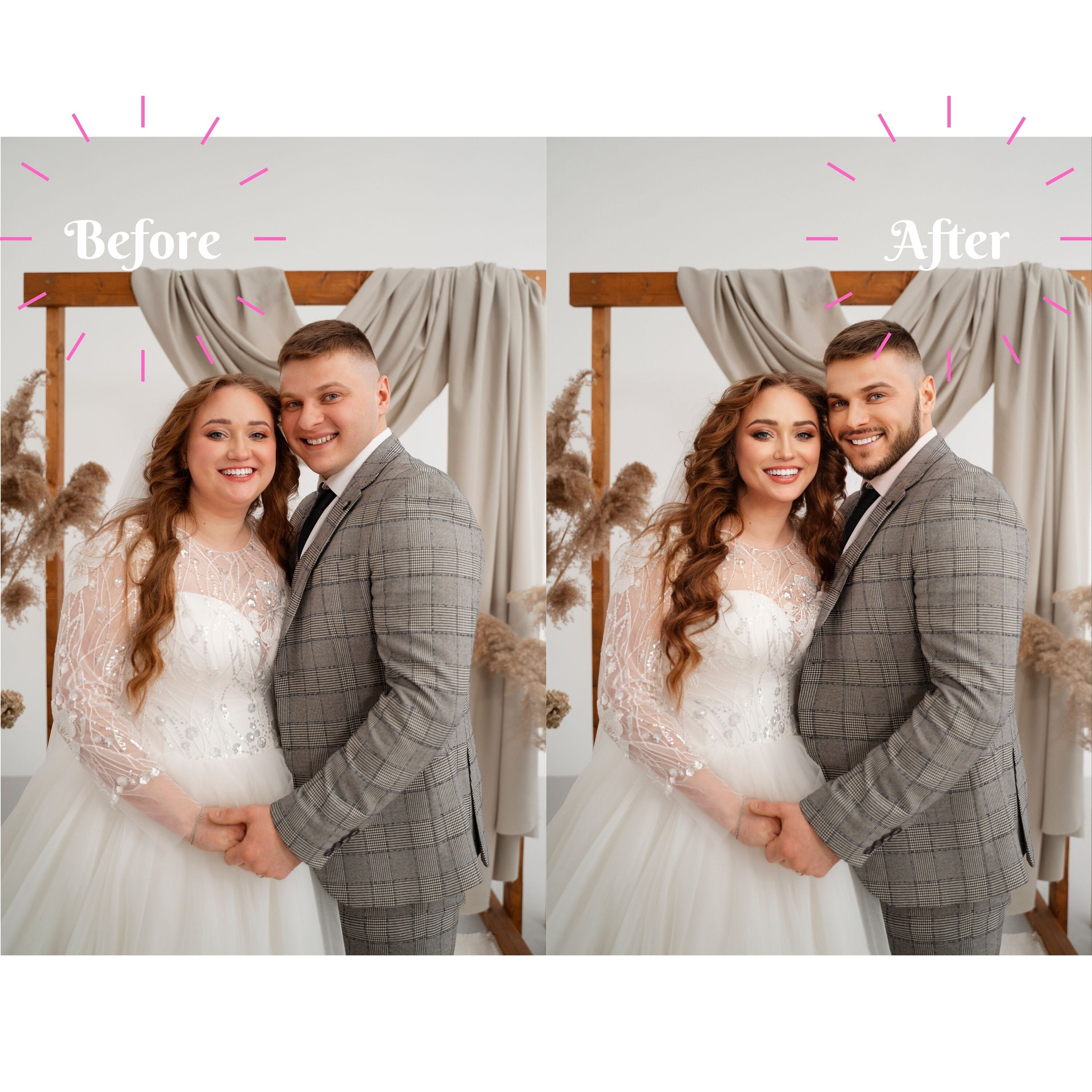 Wedding Photoshop Edit,fast Wedding Body Slimming, Arm and Chin Contour ...