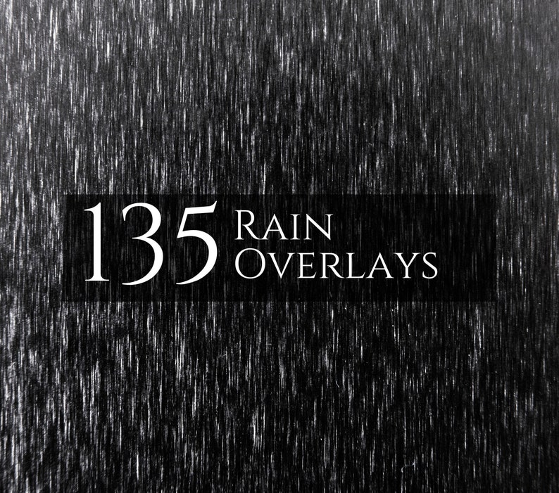 Realistic Rain Oveylays, 135 Rain Overlays,rain Photoshop Effect ...