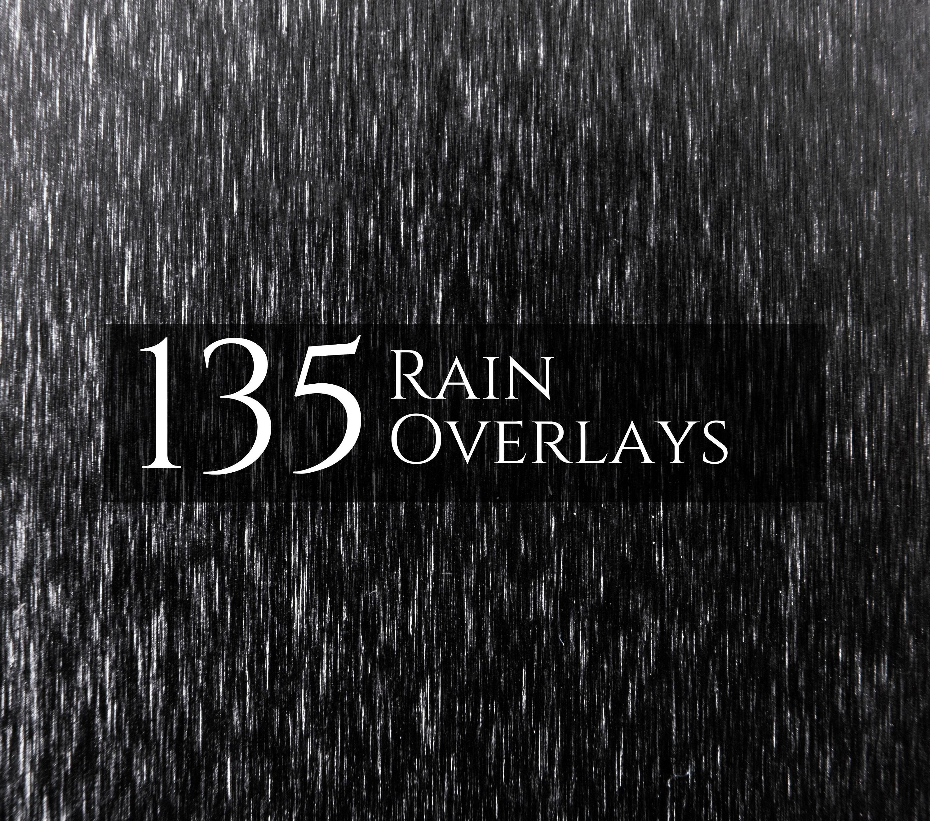 Realistic Rain Oveylays, 135 Rain Overlays,rain Photoshop Effect, Falling Rain Overlays ...