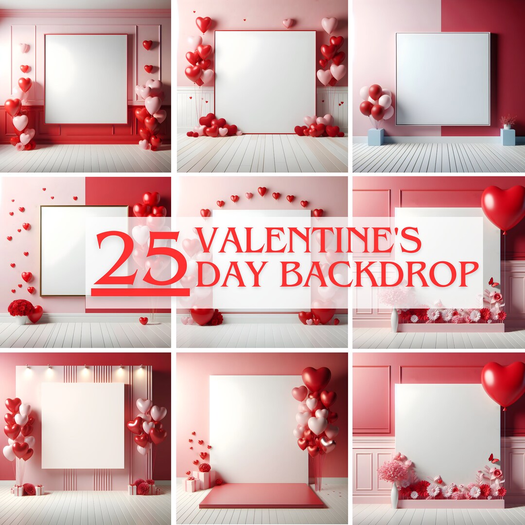 Red Valentine's Day Backdrop,love Day Backdrop, Fine Art Textures ...