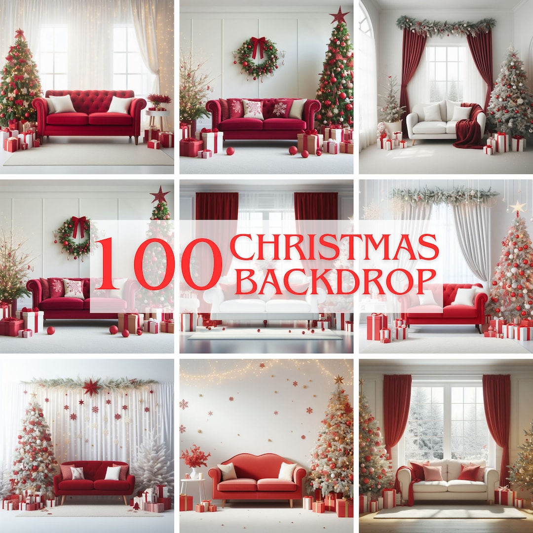 Christmas Backdrops, Christmas Background, Christmas Overlays,100 ...