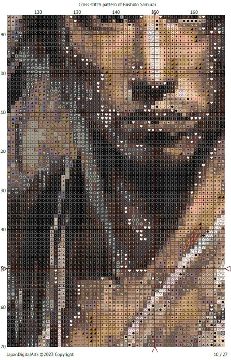 Cross Stitch Pattern of Bushido Samurai - Etsy