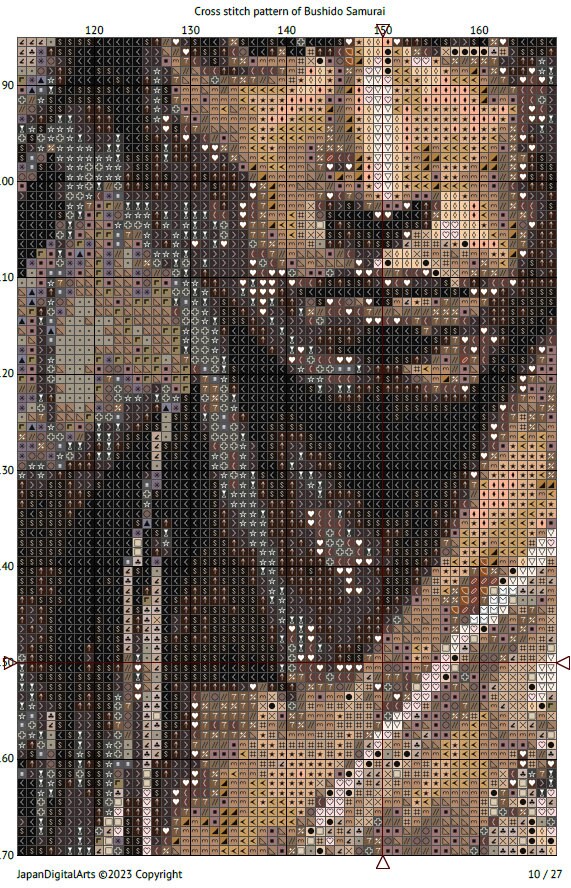 Cross Stitch Pattern of Bushido Samurai - Etsy