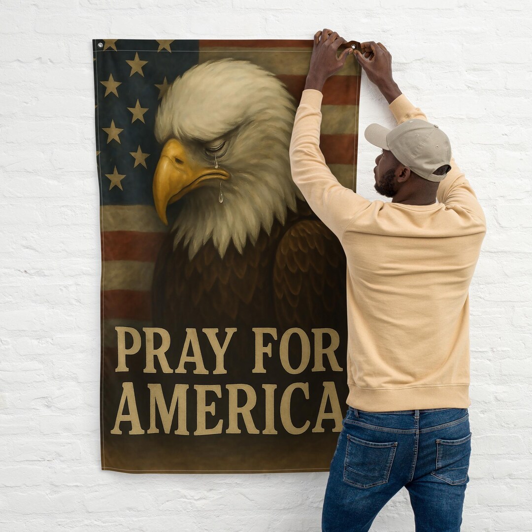 Pray for America Vertical Flag - Etsy