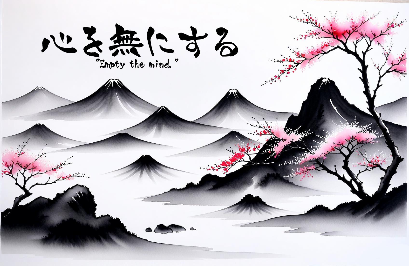Empty the Mind - Japanese Meditation, Zen Digital Art for Download - Etsy