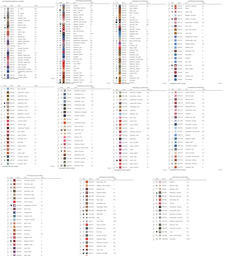 Cross Stitch Pattern of Geisha Beauty - Expert Level - Etsy