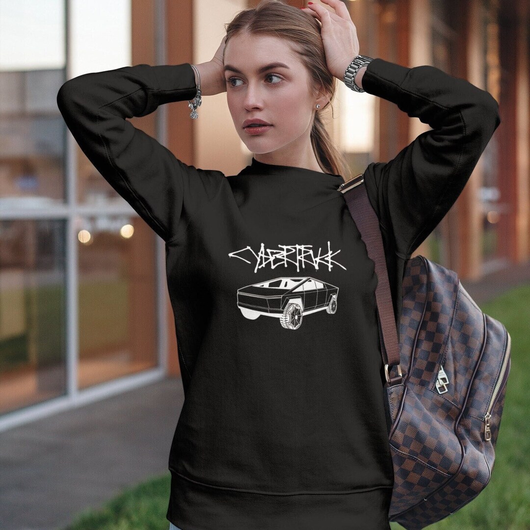 Tesla Shirt Tesla Cybertruck Gifts for Car Guys Line Art Sweatshirt ...