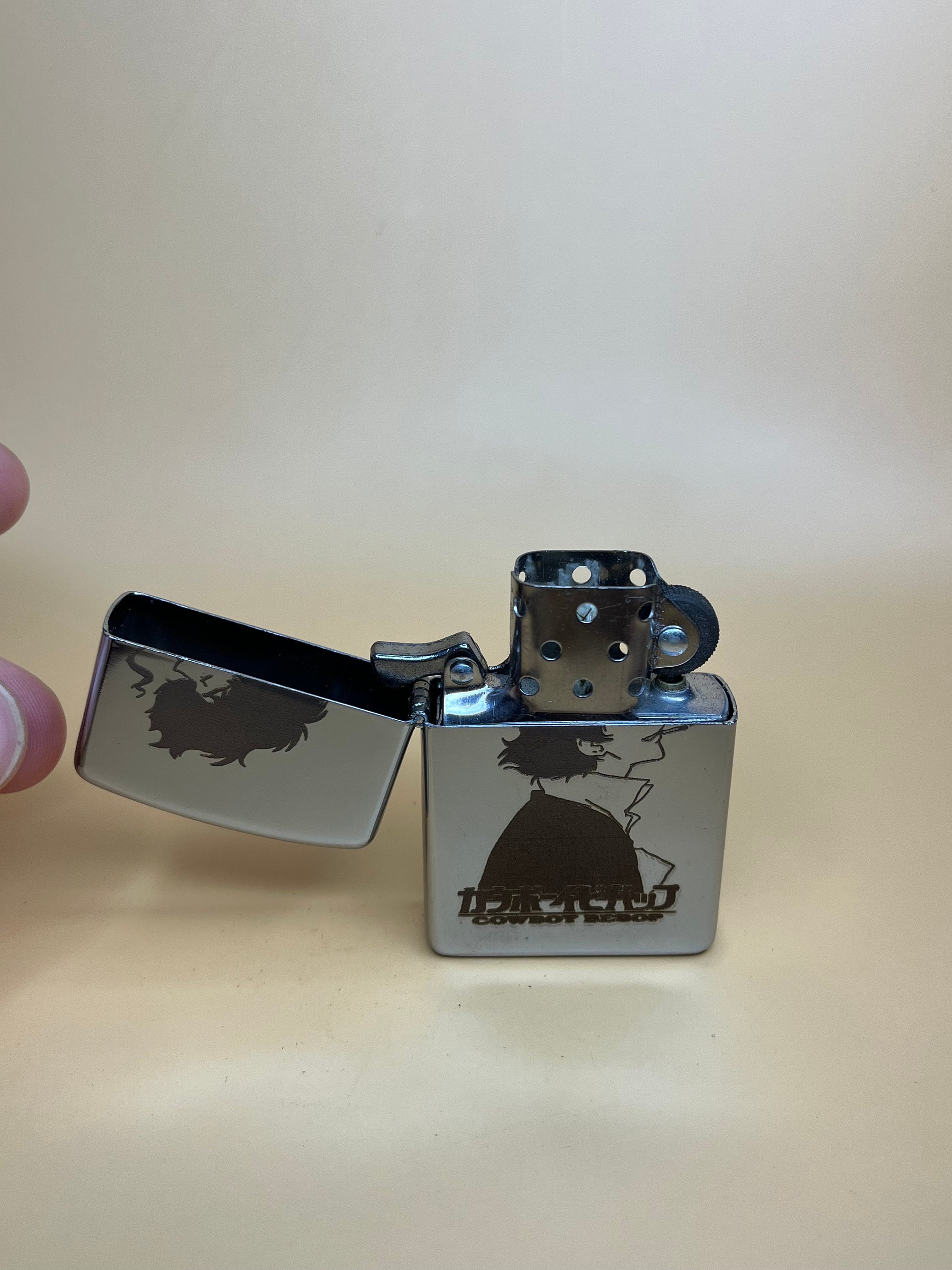 Cowboy Bebop Spike Engraved Steel Flip Oil Lighter Spike Bounty Hunter ...