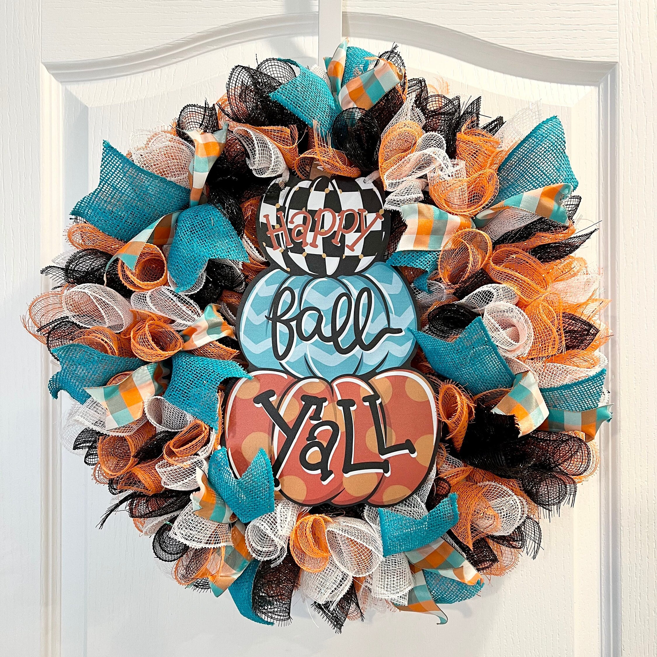Fall DIY Wreath Kit DIY Wreath Kit Happy Fall Ya'll - Etsy