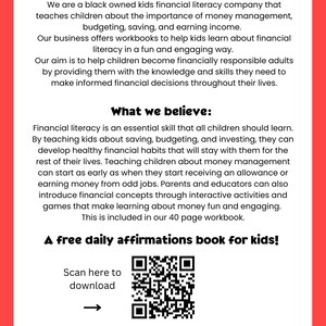 Childrens Financial Literacy Workbook, Financial Literacy for Young ...