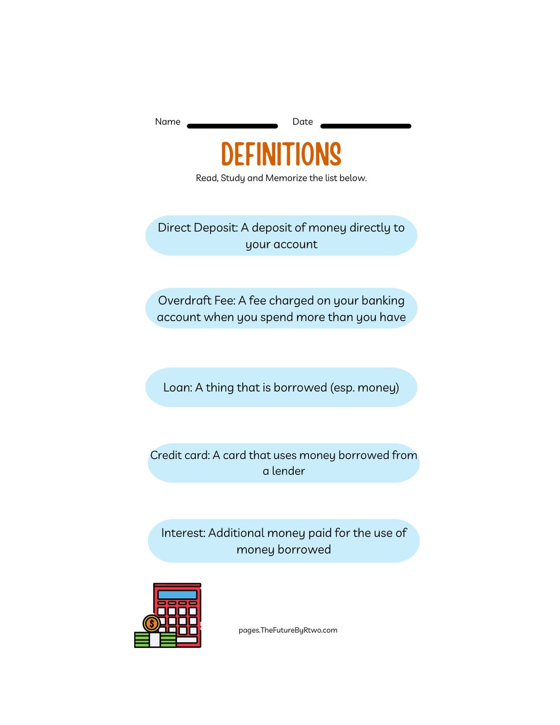 Childrens Financial Literacy Workbook, Financial Literacy for Young ...