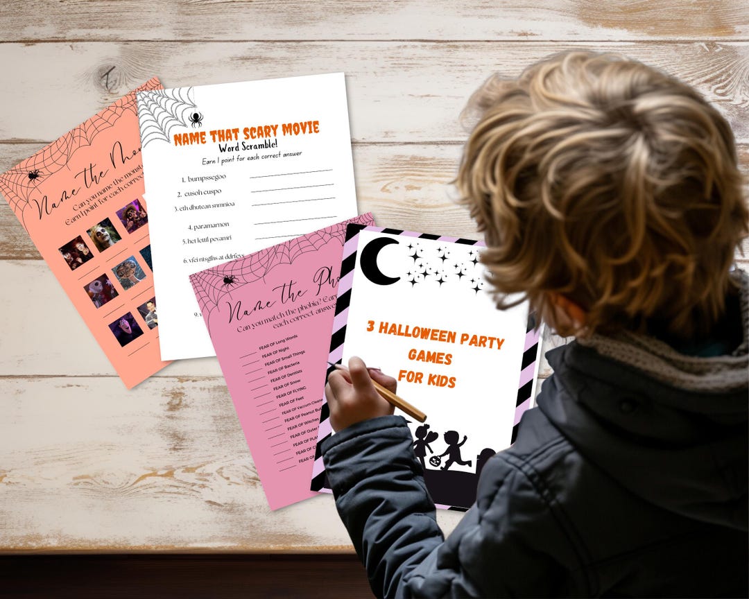 Kids Halloween Games Bundle, Halloween Games for the Classroom, Cute ...