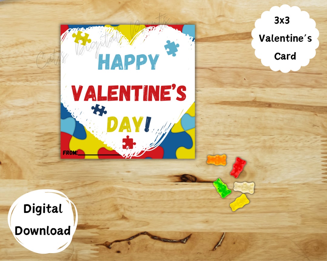 Autism Awareness Valentine's Day Cards, Digital Valentine's Cards ...